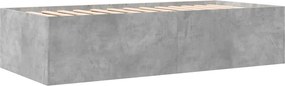 Válenda se zásuvkami bez matrace betonově šedá 75 x 190 cm 3280891