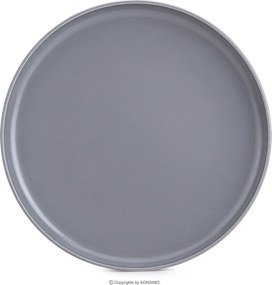 Jídelní sada talířů pro 6 osob VICTO 18 ks bílá/šedá/černá III