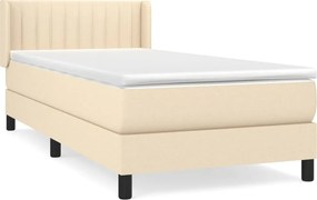 vidaXL Box spring postel s matrací 100 x 200 cm textil [3129854] Barva: Tmavě šedá