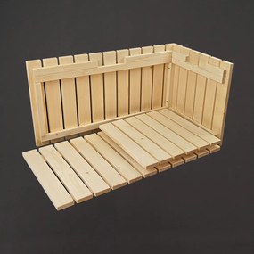 AMADEA Dřevěný designový vyvýšený záhon s nádobou uvnitř, 76x43,6x40cm, 40l nádoba