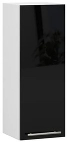 Kuchyňská skříňka OLIVIA W30 H720 - bílá/černý lesk