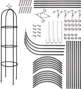 Creative Corner Zahradní pergola sloupek sloupek zvonek růže stojan popínavé květiny kov 195 cm
