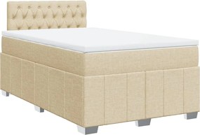 Box spring postel s matrací krémová 120x190 cm textil 3287019