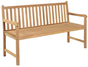 vidaXL Zahradní lavice se světle modrou poduškou 150 cm masivní teak