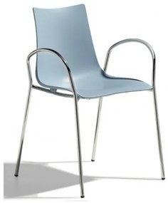 Scab Plastová židle ZEBRA TECHNOPOLYMER s područkami Barva kostry chromová kostra Barva plastu Scab Lněná 2616