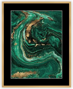 Obraz Abstract Green&amp;Gold I 40 x 50 cm
