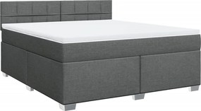 Box spring postel s matrací tmavě šedá 180x200 cm textil 3288268