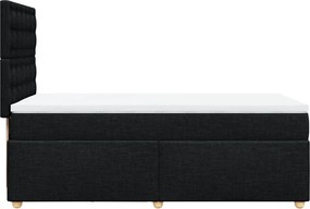 Box spring postel s matrací černá 100 x 200 cm textil 3291207