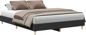 Rám postele bez matrace černý 150x200 cm Technické dřevo 3328709