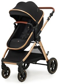 KINDERKRAFT - Kombinovaný kočárek 3v1 ESME Pure black + autosedačka MINK PRO