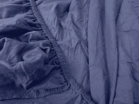 Jersey prostěradlo HIGHFIT tmavě modré 90 x 200 cm