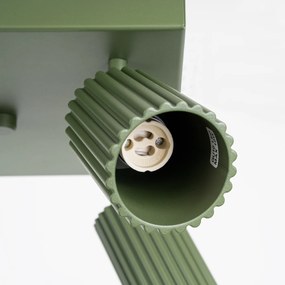 Sollux Lighting Stropní svítidlo KARBON 4 olivově zelené