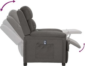 Elektrické polohovací křeslo tmavě šedé textil 3098964