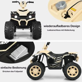Costway 12 V elektrická dětská čtyřkolka se světlomety mini elektrická čtyřkolka