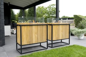 Oddělovací ohniště Cosiloft divider černý rám / teak COSI