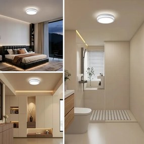 Brilagi - LED Venkovní stropní svítidlo BENE LED/24W/230V pr. 26 cm bílá IP54