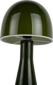 Tmavě zelená stolní lampa se skleněným stínidlem (výška 45 cm) Bombin – Leitmotiv