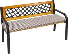 Bellatex Sedák na lavici hladký Kostička hnědá rozměr 40x150 cm