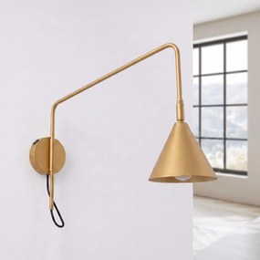 Sollux Lighting Nástěnné svítidlo NOX 1 zlaté s vypínačem