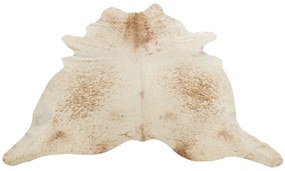 Bílo-hnědý koberec z hovězí kůže Cowhide salt pepper - 200*0,5*240cm/3-4m²