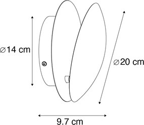 Chytrá nástěnná lampa měď vč. WiFi G9 - Sunrise