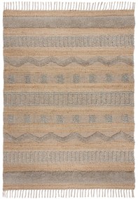 Flair Rugs koberce Kusový koberec Jubilant Medina Jute Natural/Grey ROZMĚR: 120x170