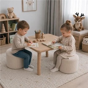 Dětská taburetka Manšestrová New Baby cream