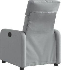 Elektrické polohovací křeslo světle šedé textil 3206681