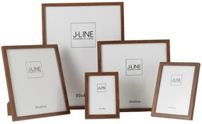 Tmavě hnědý dřevěný fotorámeček J-line Grove 41,5 x 31,5 cm