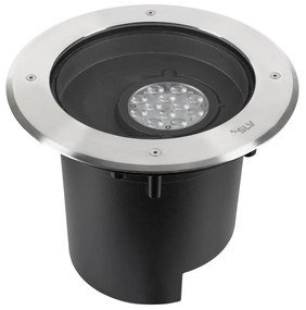 LA 1009170 DASAR® XL svítidlo do země, asymetrické, 3000K, 70°/40°, IP65/IP67, kulaté, nerezová ocel / černá - BIG WHITE (SLV)