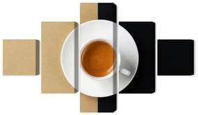 Vícedílný obraz Šálek Italské Kávy Nedostatek Nedostatek Plátno Canvas 150x90