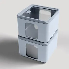 BLIMPLUS Dóza na potraviny Peek Box Quadro Dolphin / 2,6 l / Polypropy