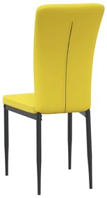 Jídelní židle 4 ks hořčicově žluté samet,  326111