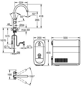 GROHE 31455001 - Dřezová baterie BLUE HOME lesklý chrom