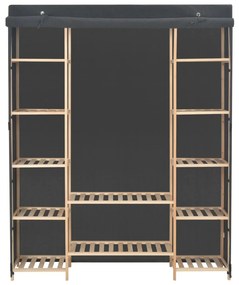 Šatní skříň šedá 135 x 40 x 170 cm textil 248197