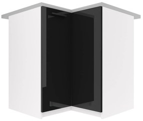 Kuchyňská skříňka Belini spodní rohová 90 cm černý lesk s pracovní deskou  INF SNP90/1/WT/B/0/B1