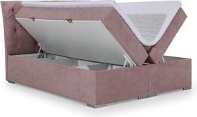 Boxspingová postel Marvin, růžová 160x200cm (kronos 29/BLN 04)