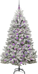 Umělý vánoční stromeček 180 cm 300 LED Teplá bílá PVC a ocel 3395754