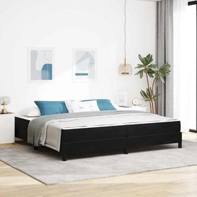 Postel s boxspringem s matrací Černá 200 x 200 cm textil 3398715