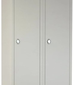 Rauman Kovová šatní skříň s lavičkou, 60 x 85 x 185 cm, otočný zámek - světle šedá