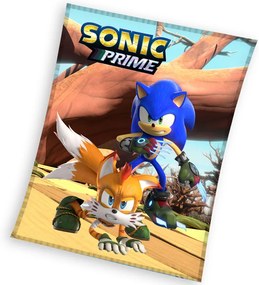Dětská deka Ježek Sonic a Tails 130x170 cm