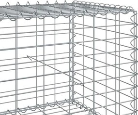 Gabionový koš s víkem 500 x 100 x 50 cm pozinkované železo 3295182