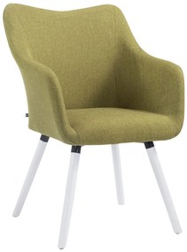 Židle Mack látka, nohy bílé Barva  Zelená