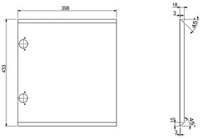 Mexen Rivel, koupelnová skříňka 120 cm s pravým umyvadlem Vela, 1S, 1D, drážkovaná, bílá matná, 91A23-12047-3-BBFF01-W23P01
