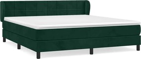 Box spring postel s matrací tmavě zelená 180x200 cm samet 3127508