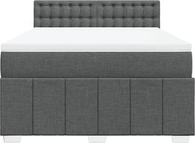 Box spring postel s matrací tmavě šedá 160x200 cm textil 3287134