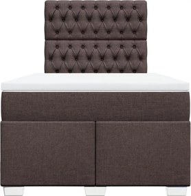 Box spring postel s matrací tmavě hnědá 120x190 cm textil 3292737