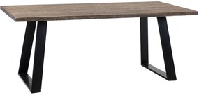 OnaDnes -20% Nordic Design Masivní dubový jídelní stůl Hof 180x90 cm s černou podnoží