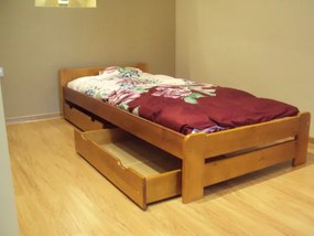 Šuplík pod postel z masivu 98 cm - Barva olše