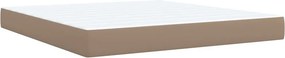 Box spring postel s matrací cappuccino 180 x 200 cm umělá kůže 3285224